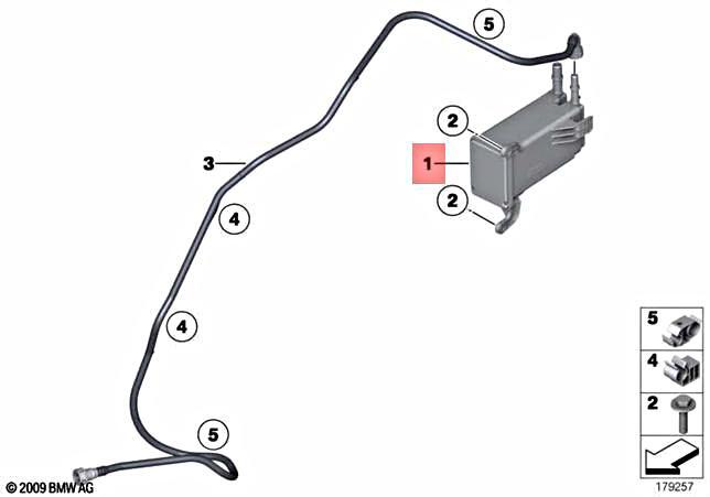 Genuine BMW F01 Vapor Canister Activated Charcoal Filter OEM ...