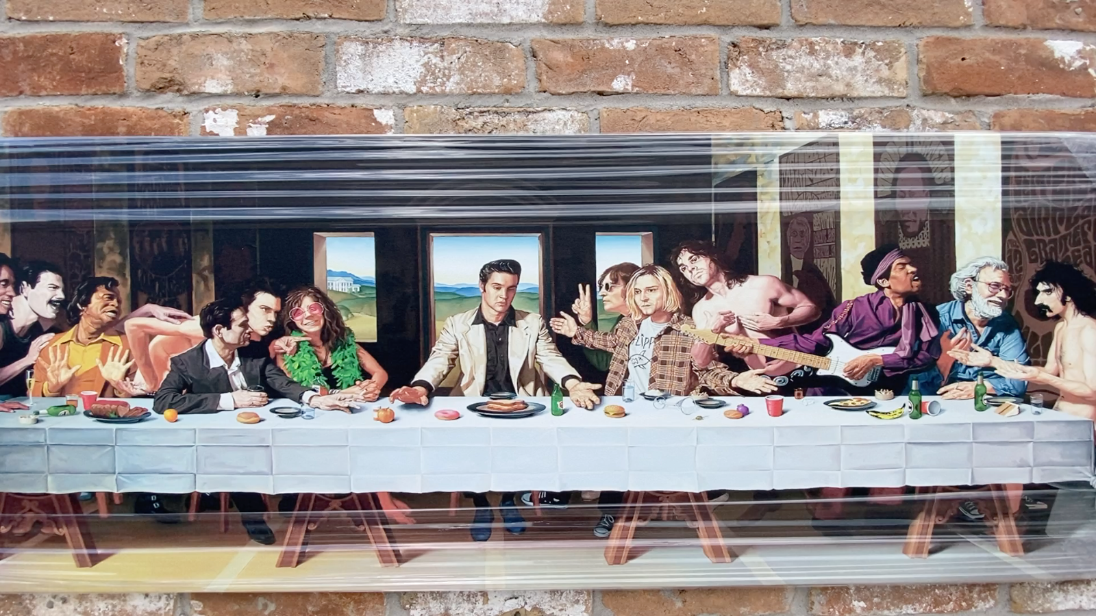 Elvis Presley Wall Art, Rockstar Last Supper Wall Art Canvas, Singers ...