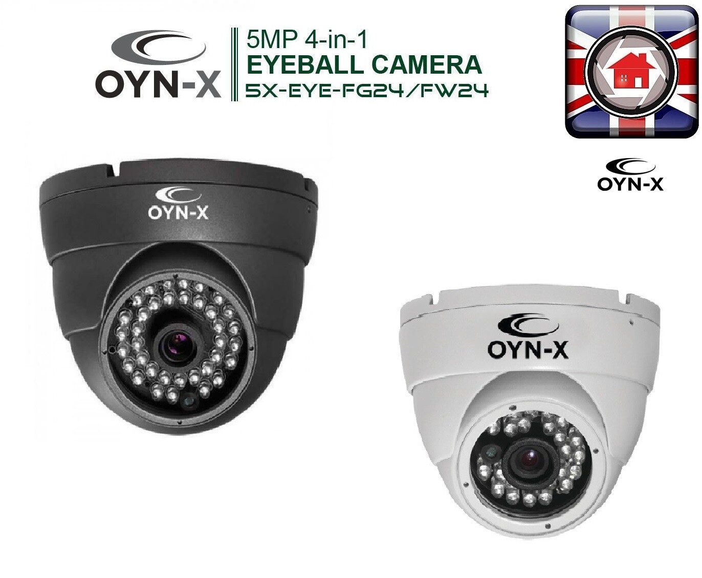 OYN-X CCTV DOME CAMERAS 5MP HD 5X-EYE 4-IN-1 AHD TVI CVI IR OUTDOOR ...