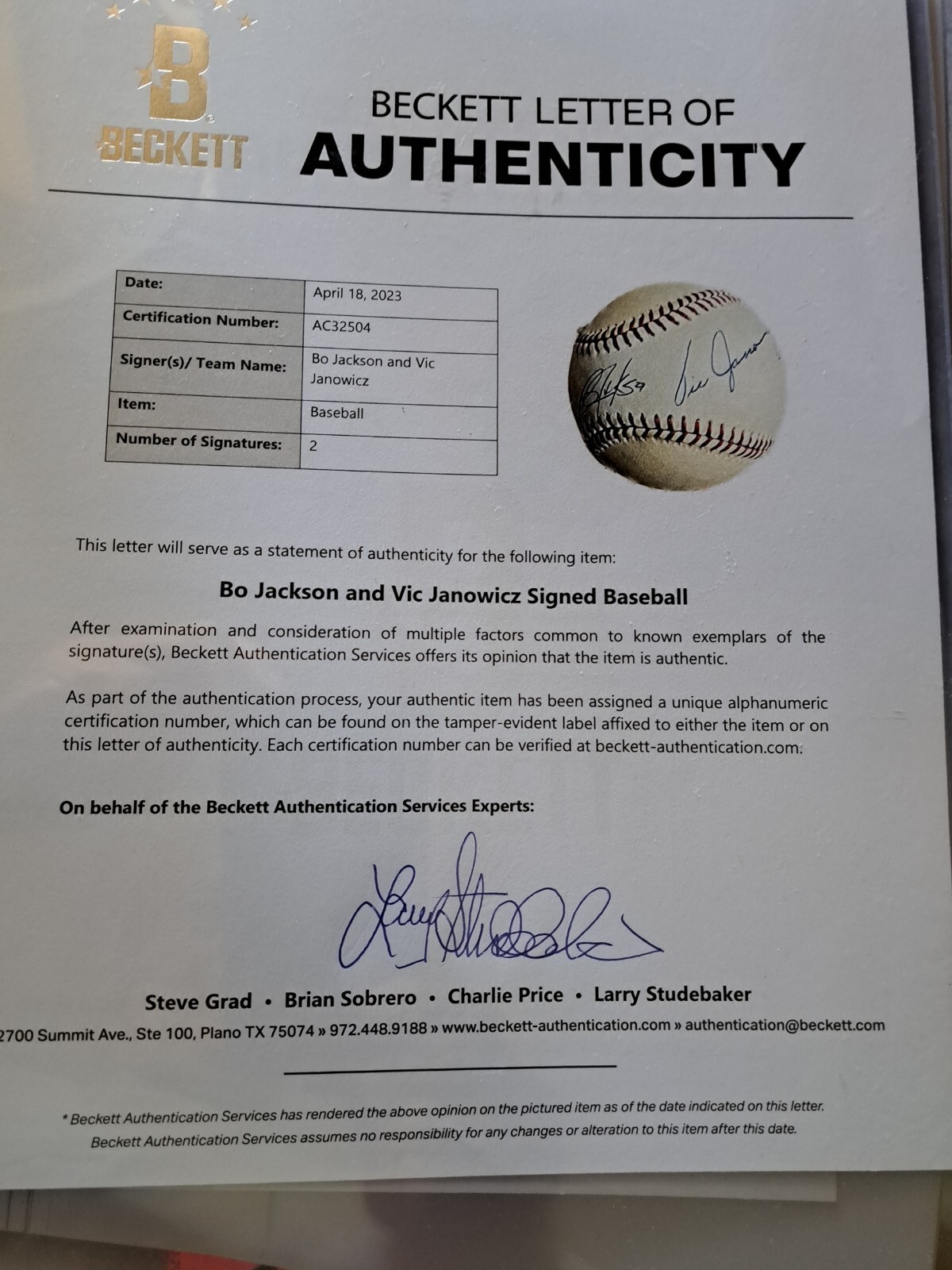 Bo Jackson Autographed Memorabilia | Signed Photo, Jersey, Collectibles ...