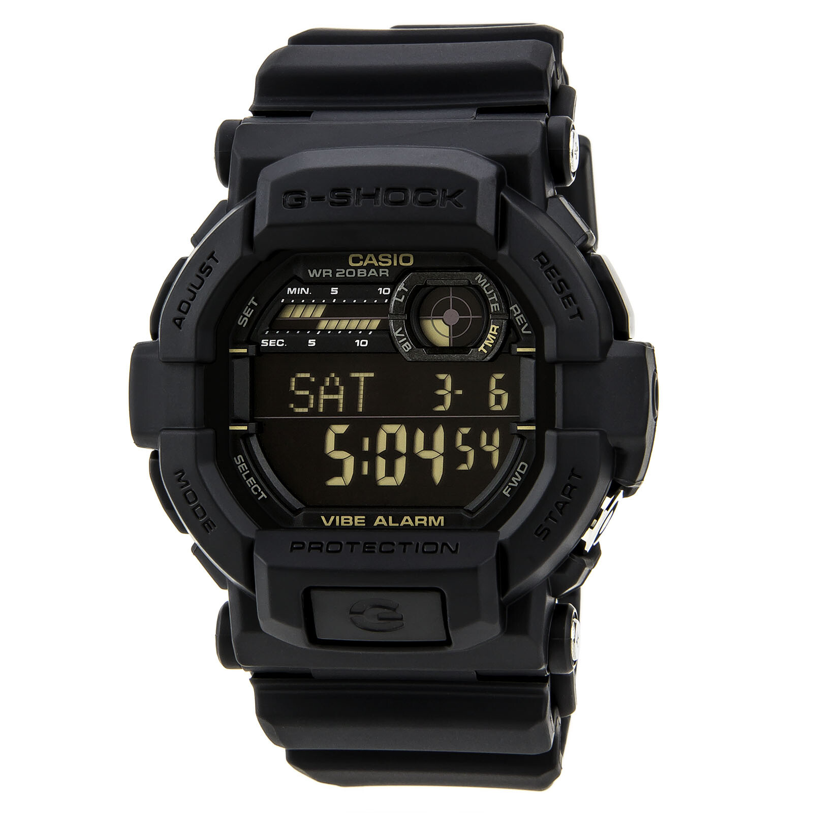 Casio GD350-1B Men's G-Shock Black Digital Dial World Time Vibration ...