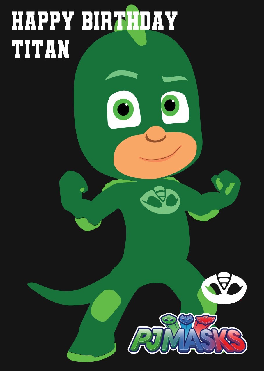 PJ Masks Pin the Tail Gecko Personalised. Lolly Loot Bag Party Supplies ...