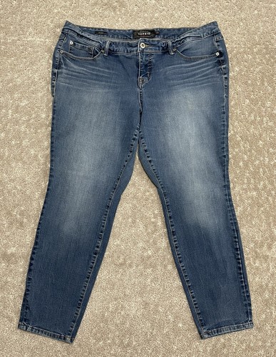 Torrid Premium Skinny Jeans Womens Plus SIZE 20R Blue Denim Midrise ...