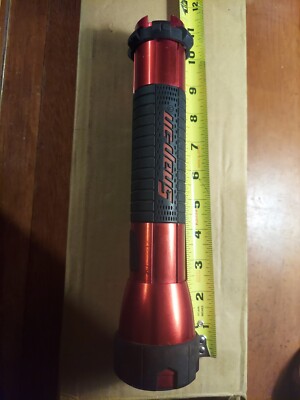 Vintage SNAP-ON Anodized Red Aluminum 3D-Cell Xenon Flashlight Rubber ...