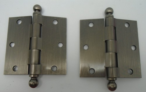Hager 1279 3.5" x 3.5" US15A BT Antique Nickel Hinges Pair New Old ...