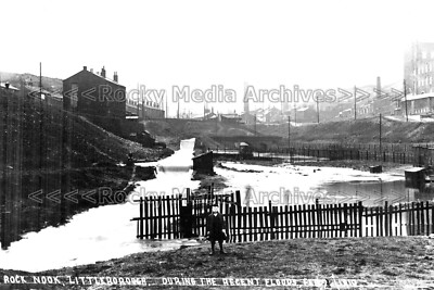 hqq-36 Rock Nook During the Recent Floods, Littleborough, Rochdale 1910 ...