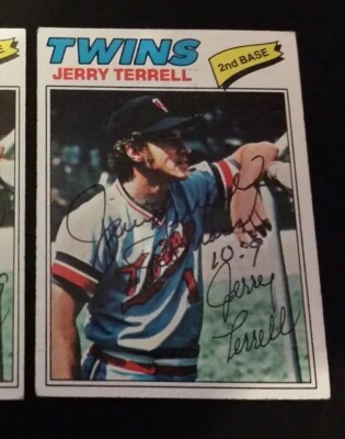 Jerry Terrell Twins 1977 Topps #513 Royals Signed Authentic Autograph ...