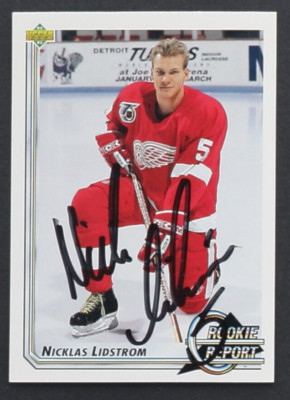 1992-93 UPPER DECK NICKLAS LIDSTROM ROOKIE REPORT AUTO AUTOGRAPH ...