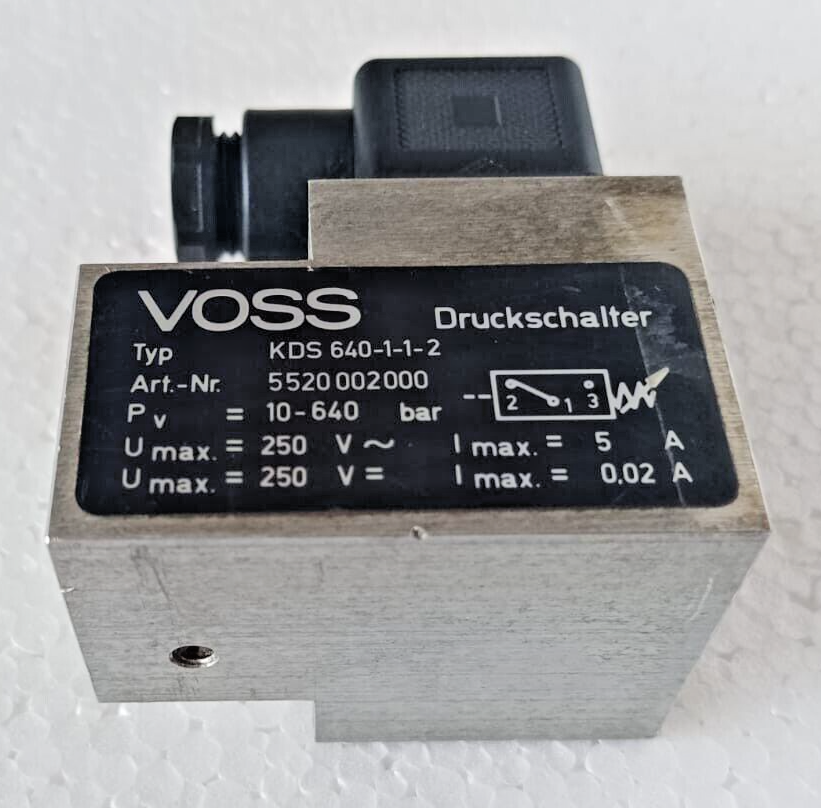 VOSS KDS 640-1-1-2 PRESSURE SWITCH 10-640 BAR BASE MOUNTED | eBay