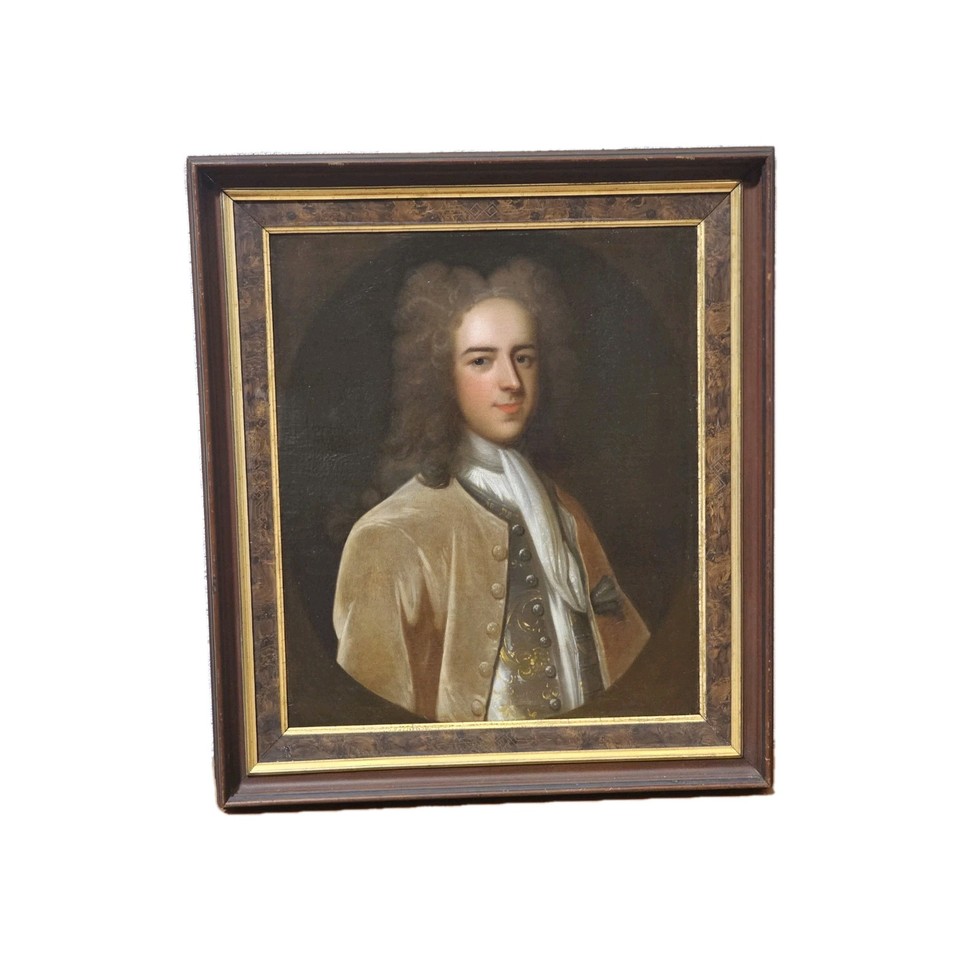 18th Century English Portrait of Thomas Maire of Hardwick Oil on Canvas ...