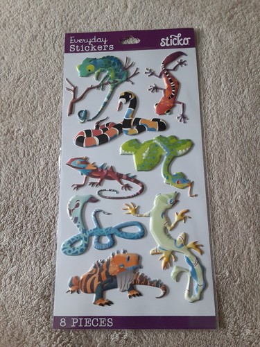 Sticko puffy snakes and lizards sticker pkg (free ship $20 min US only ...