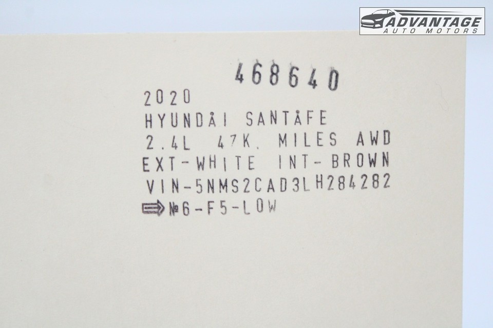 2019-2020 HYUNDAI SANTA FE ENGINE MOTOR BATTERY GROUND CABLE WIRE ...