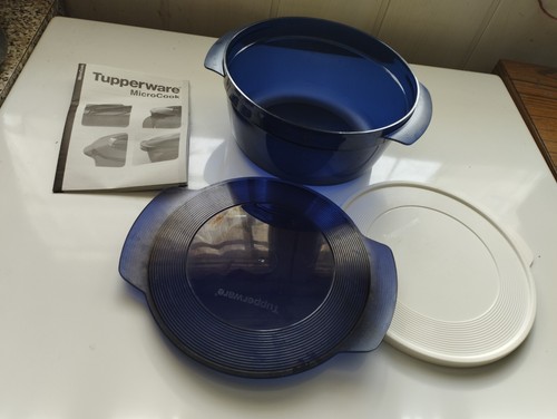 tupperware cocotte 1.5 litre ronde micro cook bleu micro onde et livre ...