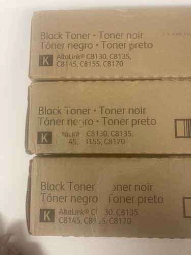 NEW! Lot Of 3 Genuine Toner Cartridges In Black For Altalink C8130/5 ...