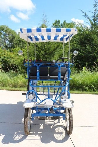 Surrey Bike Single Bench, Blue, Beach Surrey Bikes, Quadracycle, 4 ...