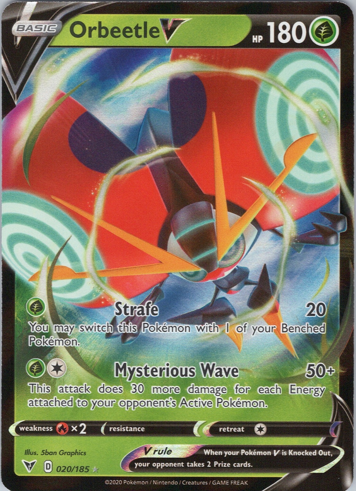 Orbeetle V NM (#3) #20 SWSH04: Vivid Voltage Pokemon | eBay