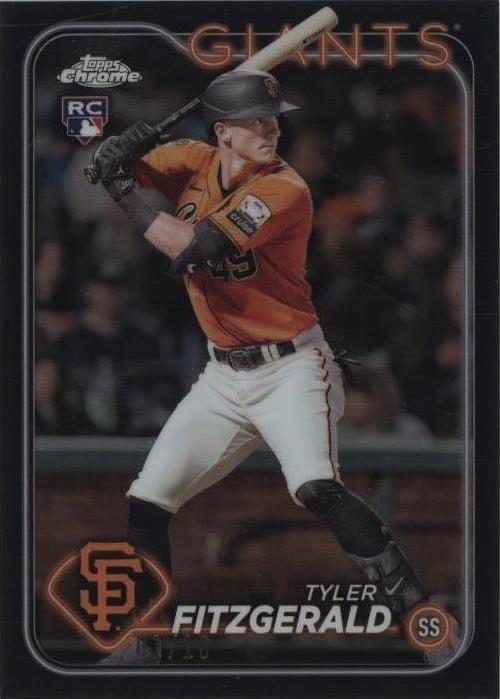 2024 Topps Chrome - Tyler Fitzgerald #131 Black Refractor /10 (RC) for ...