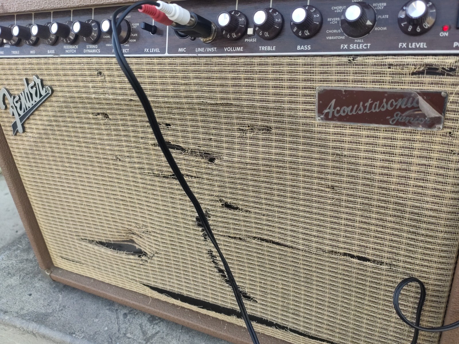Fender Acoustasonic Junior DSP Acoustic Guitar Amp w/Effects Brown | eBay