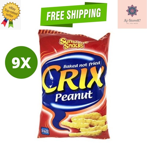 Pack de 9 x croustilles d'arachide Crix cuites au four non frites ...