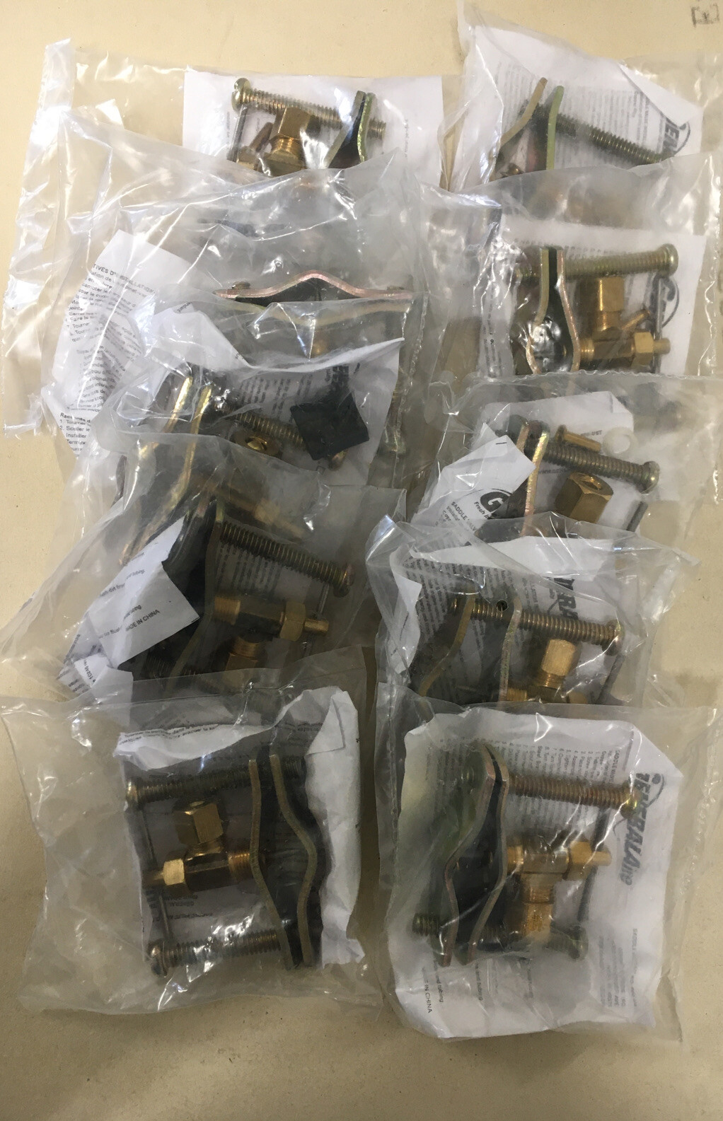 (Pack Of 10) Self-Piercing Self Tapping Saddle Needle Valve for Water ...