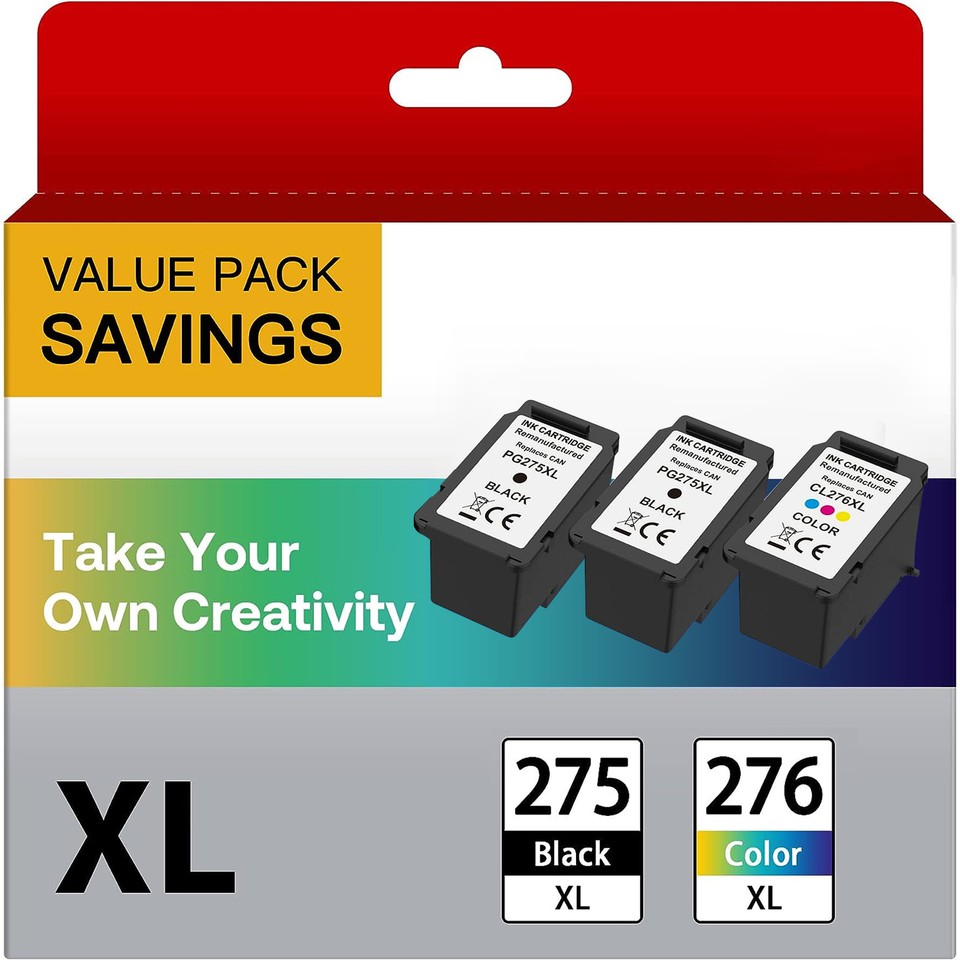 CL-276XL PG-275XL Ink Cartridge compatible for Canon 275 Pixma TS3500 ...