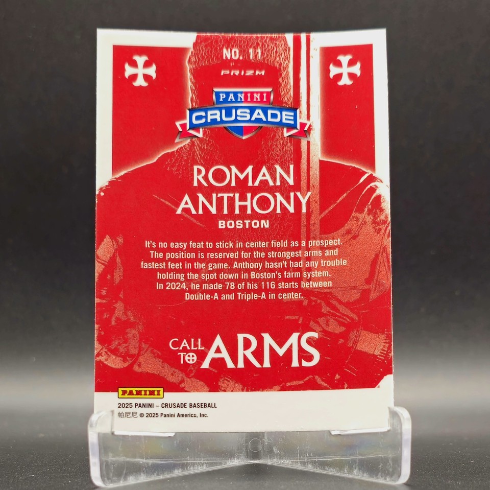 2025 Crusade Roman Anthony Call To Arms Insert Boston Red Sox Prospect ...