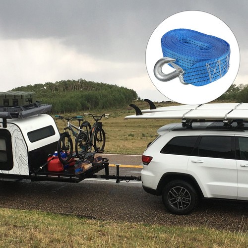 Trailer Belt Tow Strap Heavy Duty Towing Winch Cables Nylon with Hooks ...