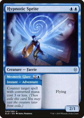 MTG Magic the Gathering Hypnotic Sprite (49/533) Throne of Eldraine NM ...