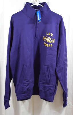 Champion LSU Tigers 1/4 Zip Jacket Eco Quarter Zip Size XL | eBay