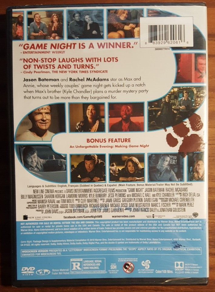 Game Night (DVD, 2018) 883929620616| eBay