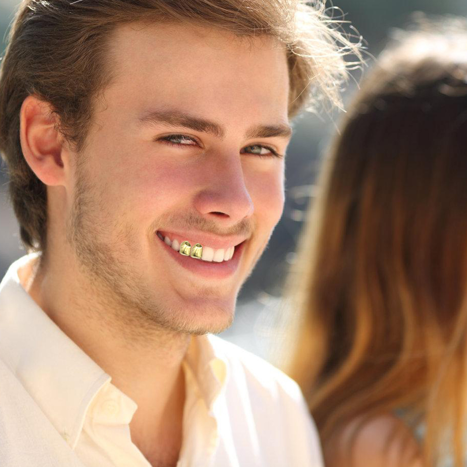 14k Gold Plated Small Single Tooth Cap Grillz Hip Hop Jewelry Teeth ...