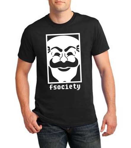 Fsociety T-Shirt Mr Robot TV Show Hacker Mask Computer Gamer Funny Gift ...