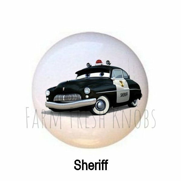 Disney Cars Decorative Ceramic Dresser Drawer Pulls Cabinet Cupboard ...