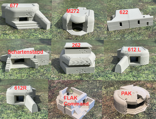WW2 Bunkers, Damaged Bunkers, Regalbau 612 622 M272 PAK 677 Tobruk ...