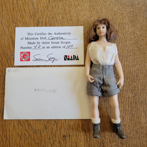 Artisan Miniature Dollhouse Sculpted "Caroline" by Susan Scogin . #40/ ...