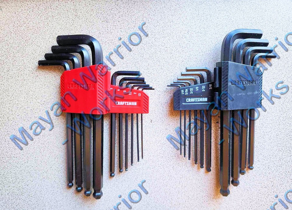 CRAFTSMAN 20-key Standard (Sae) and Metric Combination Hex Key Set ...