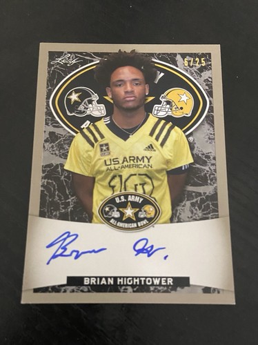Brian Hightower 2018 Leaf Army All-American Autograph /25 Miami ...