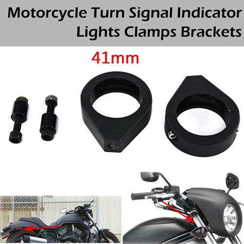 41mm Turn Signal Indicator Light Relocation Bracket Clamps Mount For ...