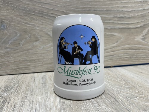 MUSIKFEST Bethlehem PA 1990 Beer Mug Stein Ceramic Vintage Nice ...