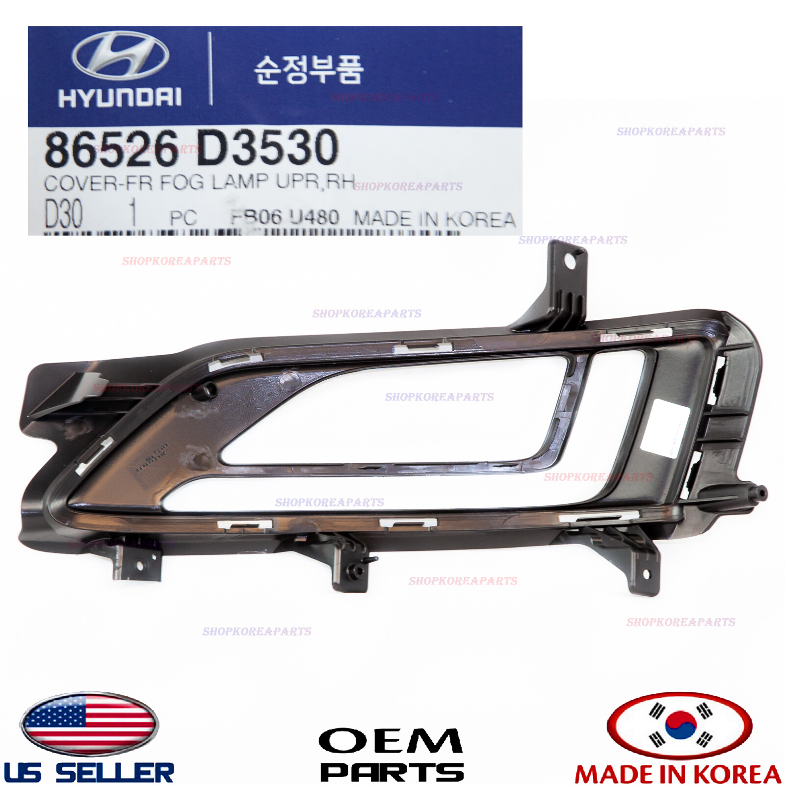 Genuine Front Bumper Fog Lamp Cap Cover RIGHT Pass Side ⭐OEM⭐ TUCSON ...