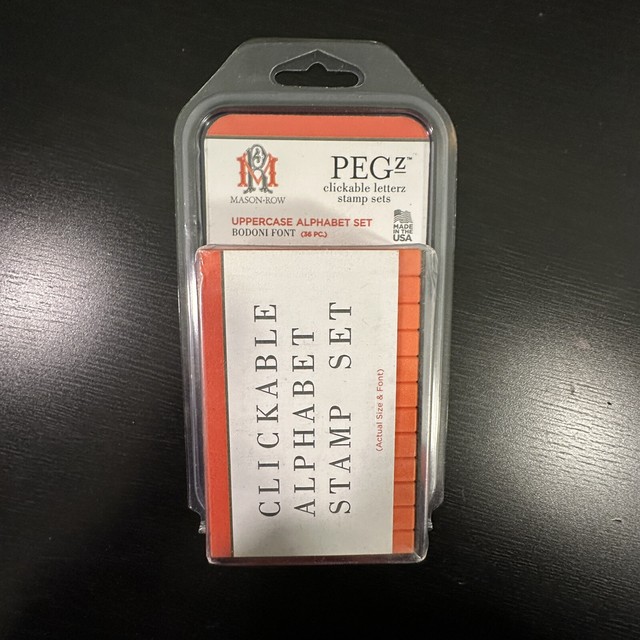 Mason Row Pegz Pegs Clickable Uppercase Alphabet Stamp Set Bodoni Font ...