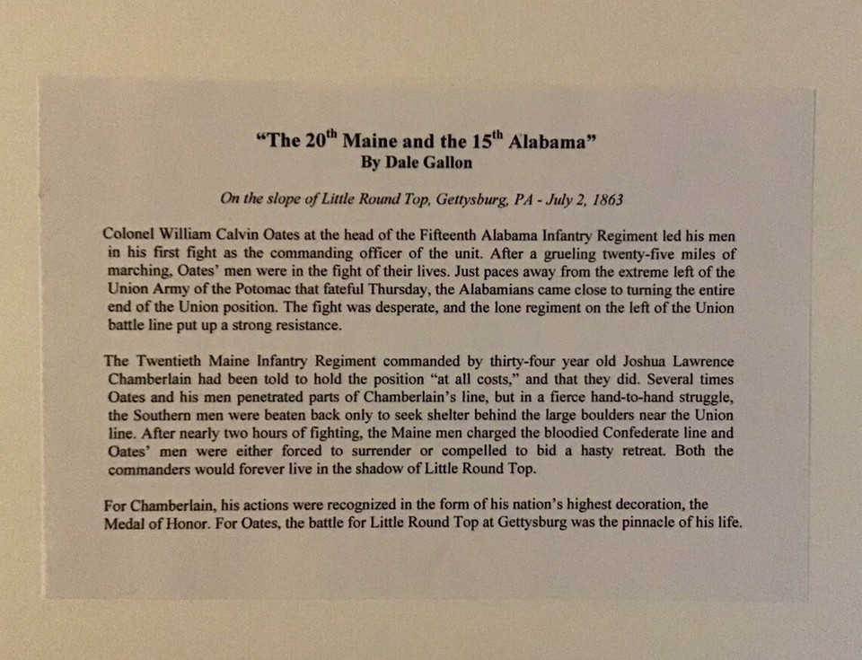 The 20th Maine & The 15th Alabama Print, Dale Gallon, Gettysburg ...