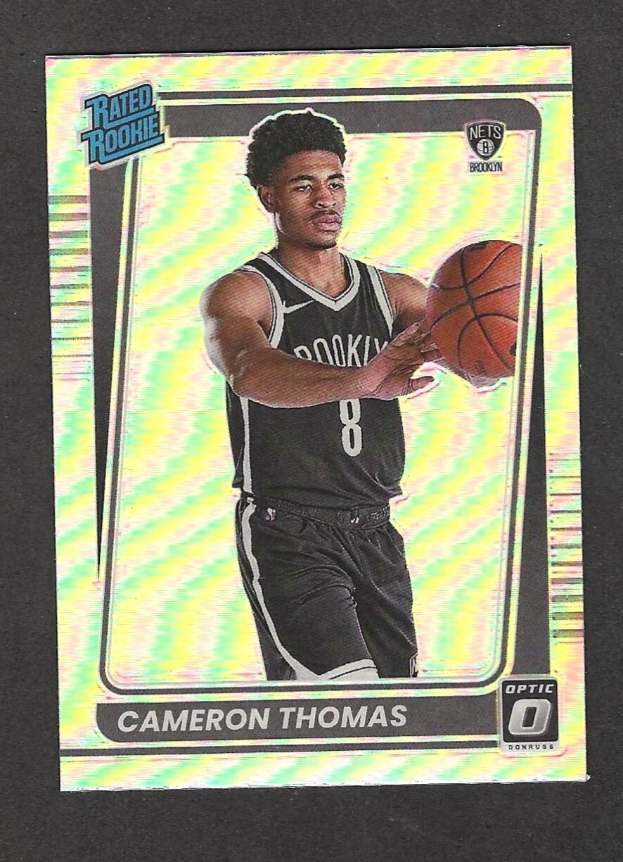 2021-22 DONRUSS OPTIC SILVER HOLO CAMERON THOMAS ROOKIE BASKETBALL CARD ...