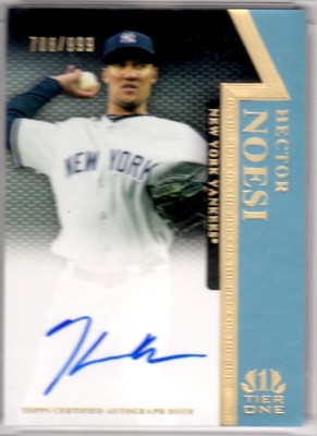 2011 Topps Tier One On The Rise Autographs #HN Hector Noesi/999- 708/ ...