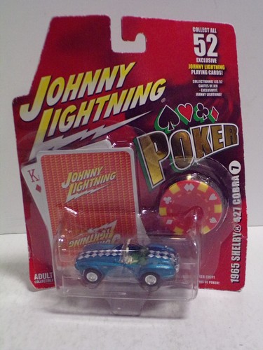 Blue 1965 Shelby 427 Cobra #7 Johnny Lightning Poker 1:64 Diecast ...