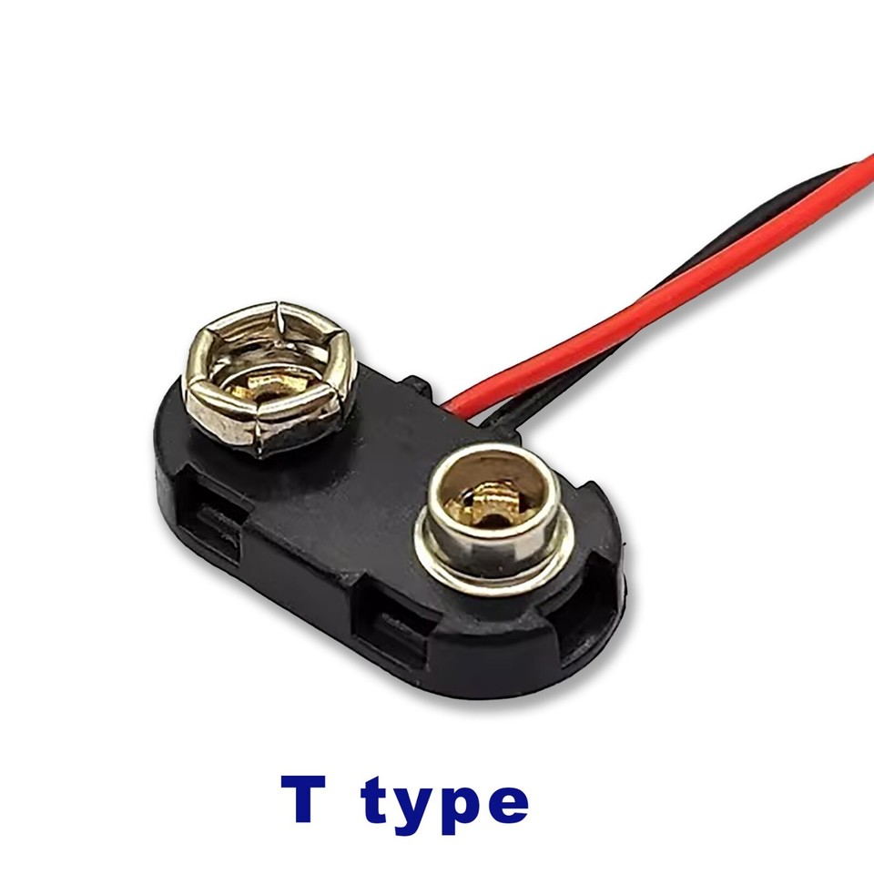 PP3 9V battery snap on connector clip tinned wire leads 150mm | eBay UK