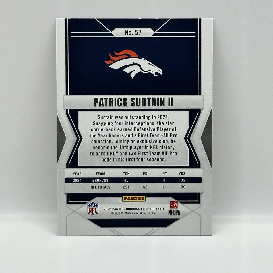2025 Panini Donruss Elite - Patrick Surtain II #57 | eBay