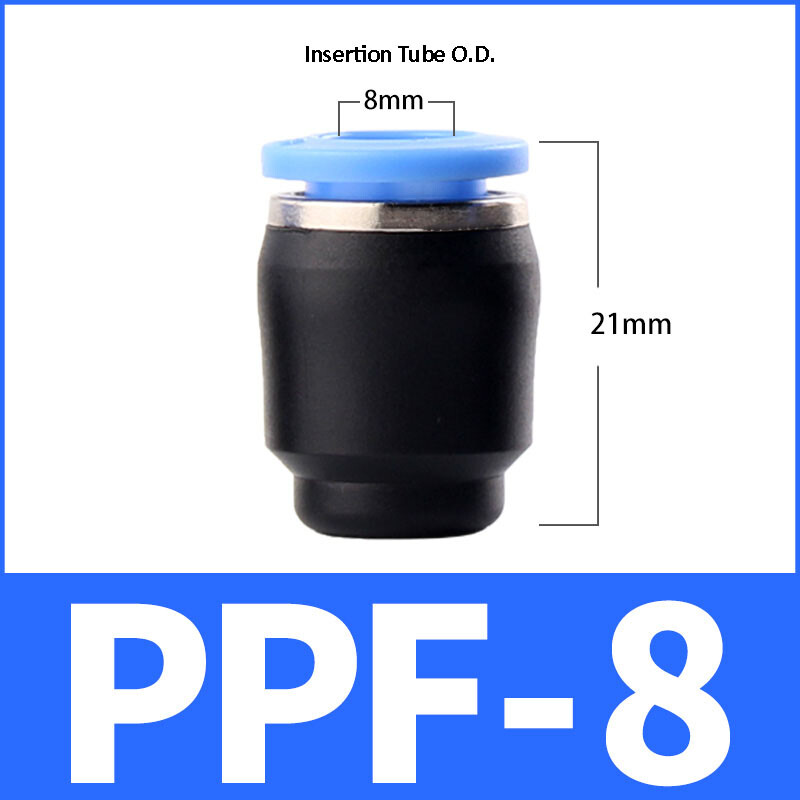 4 6 8 10 12 16mm Pneumatic Push In Fitting Plugs End Caps For Air Tube ...