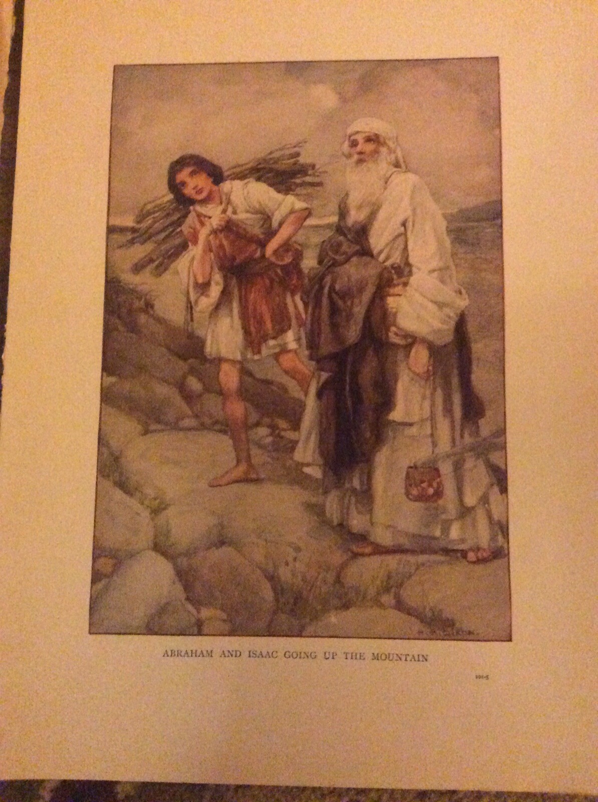 b1L ephemera 1920s Bible Bookplate Abraham And Isaac | eBay