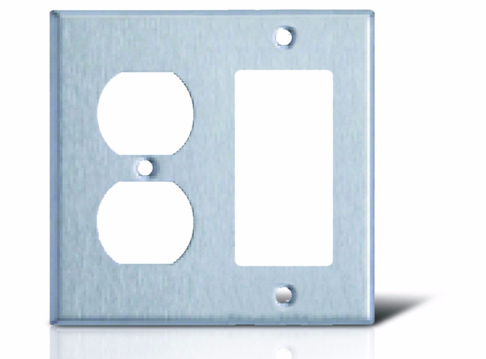 2 GANG COMBO SWITCH DUPLEX DECORA COMBINATION STAINLESS STEEL WALL ...